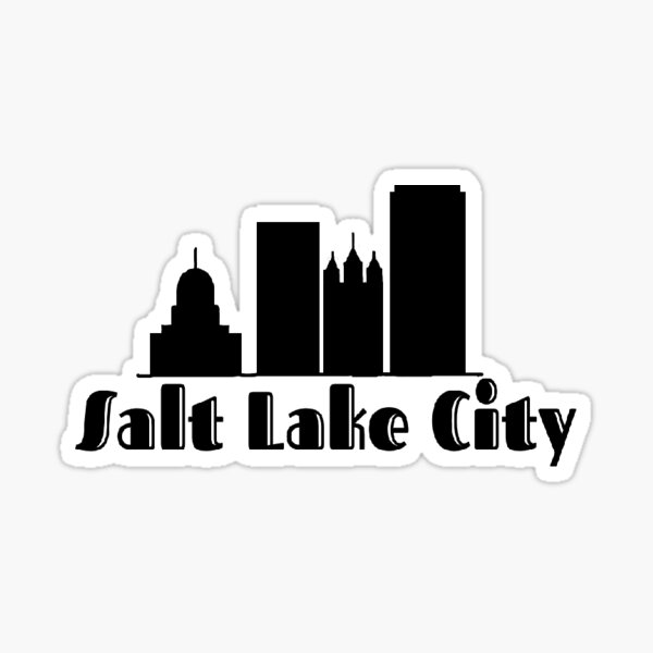 "Salt Lake city scape" Sticker for Sale by ivyscott | Redbubble