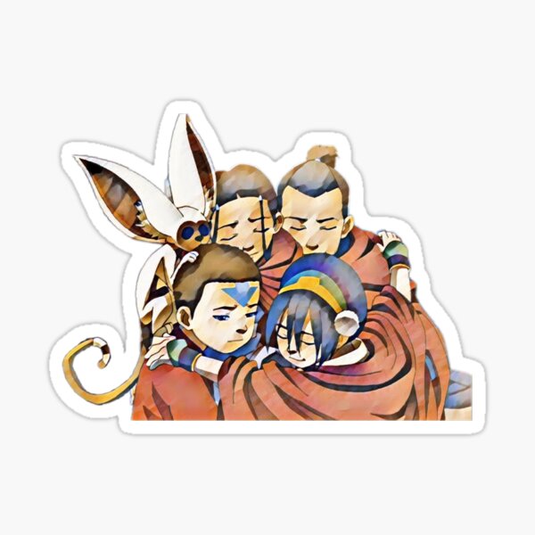 "Avatar TLA: Group Hug" Sticker by lotr-fan | Redbubble