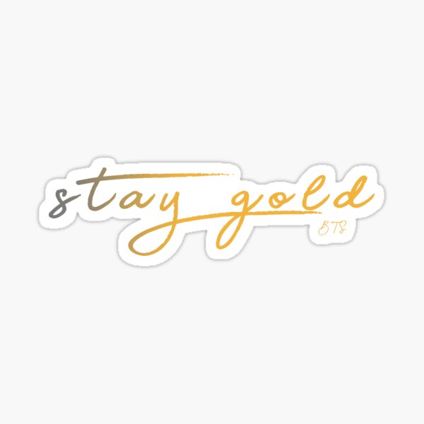 "BTS Stay Gold" Sticker for Sale by swiftiefan99 | Redbubble