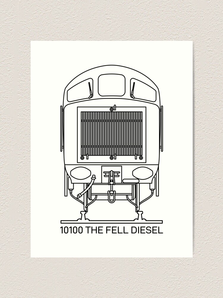 "10100 The Fell Diesel British Rail Locomotive Train Blueprint Art ...