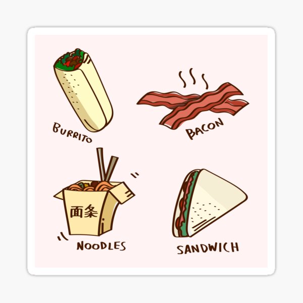 "The 4 Food Groups" Sticker by bigted9 | Redbubble