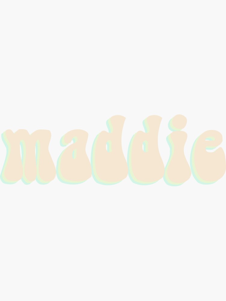 "maddie" Sticker for Sale by emmakate2044 | Redbubble