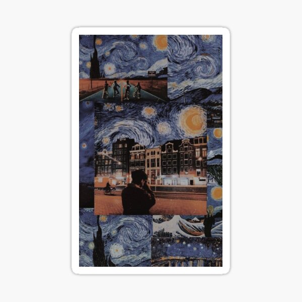 "The Starry Night Collage" Sticker for Sale by RAV3N300 | Redbubble