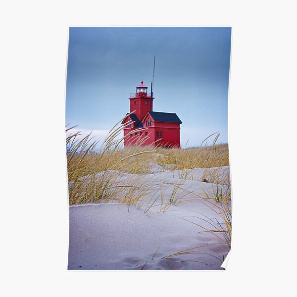 "Lighthouse Big Red in Holland Michigan" Poster for Sale by ...