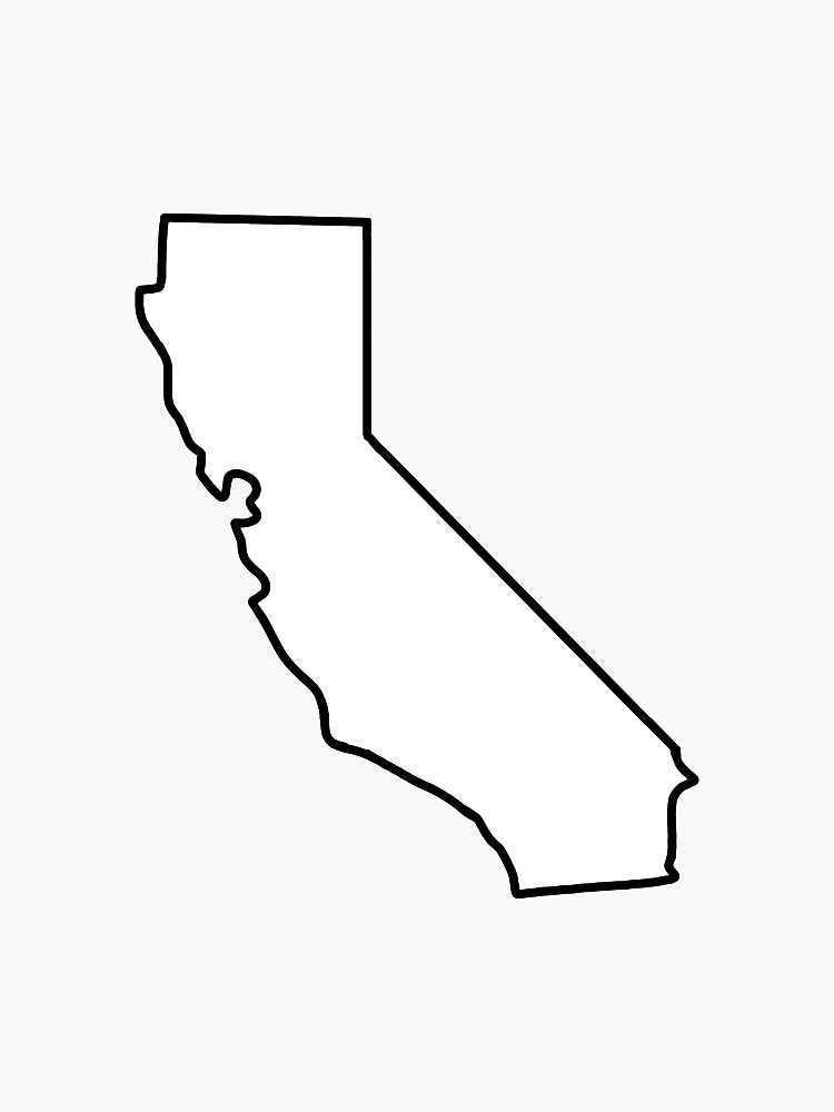 "california outline" Sticker for Sale by chloetw | Redbubble