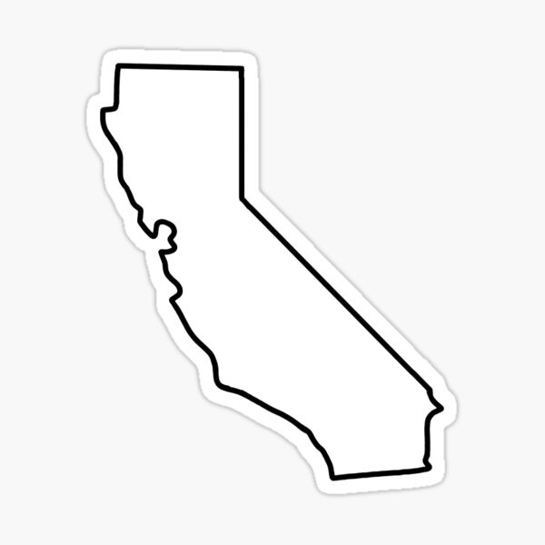 "california outline" Sticker for Sale by chloetw | Redbubble