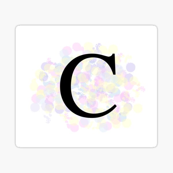 "Letter C Pastel Splatter Paint" Sticker for Sale by dahrami | Redbubble