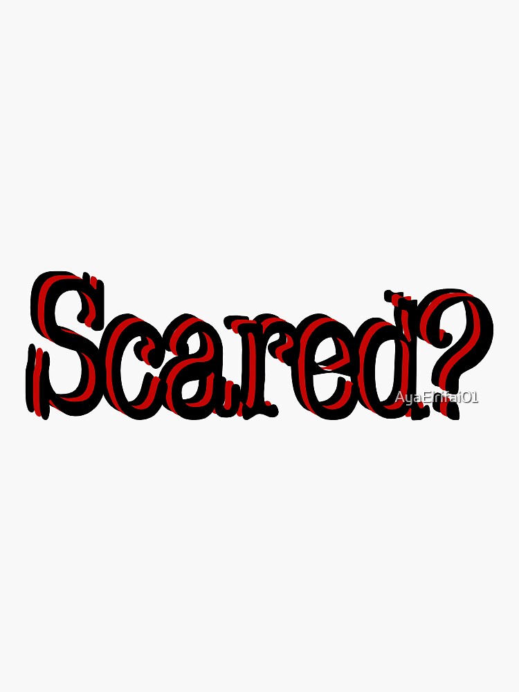 "Scared sticker " Sticker for Sale by AyaElrifai01 | Redbubble