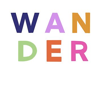 "WANDER" Poster for Sale by shelbiefran | Redbubble