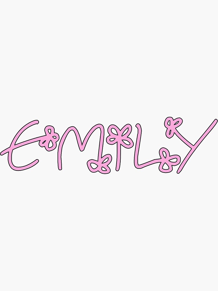 "Emily Flower Name " Sticker for Sale by LITZEEEY | Redbubble