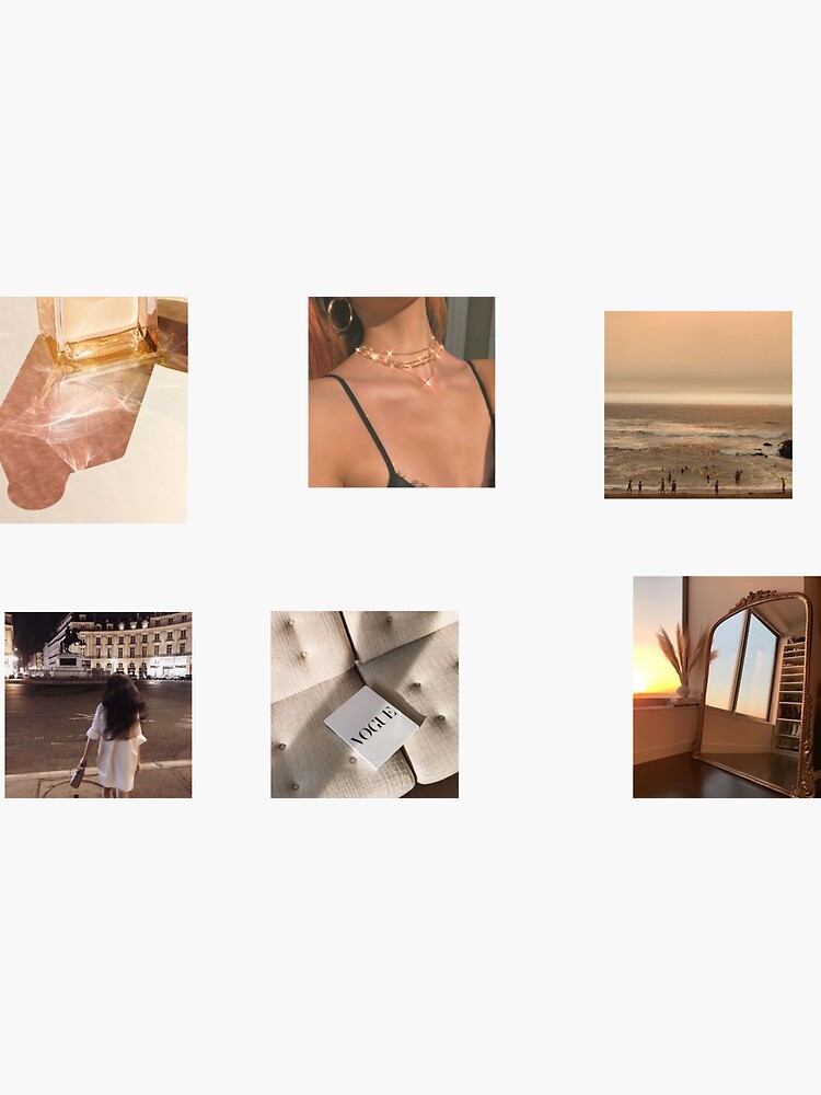 "Beige Aesthetic Sticker Pack" Sticker for Sale by afnansaid | Redbubble