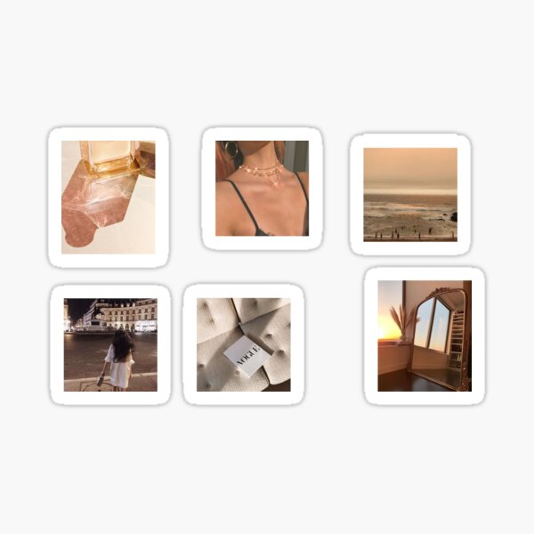"Beige Aesthetic Sticker Pack" Sticker for Sale by afnansaid | Redbubble