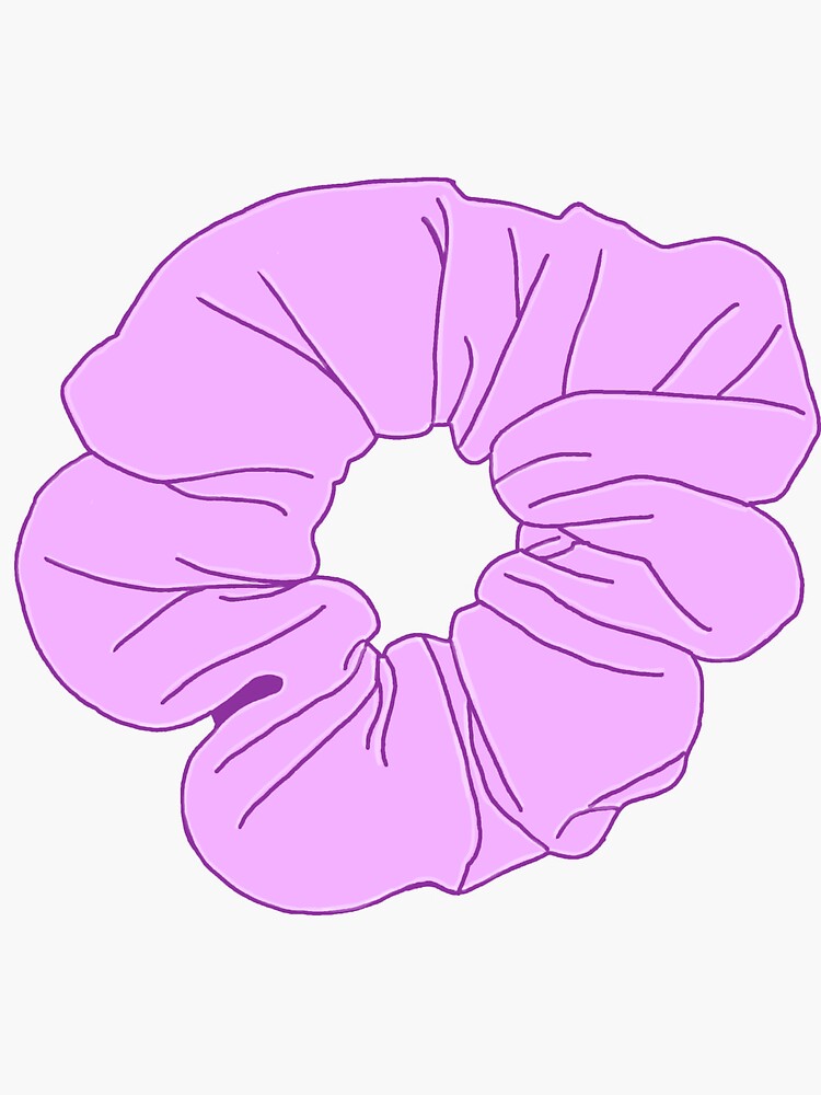 "purple scrunchie" Sticker by alischwartz | Redbubble