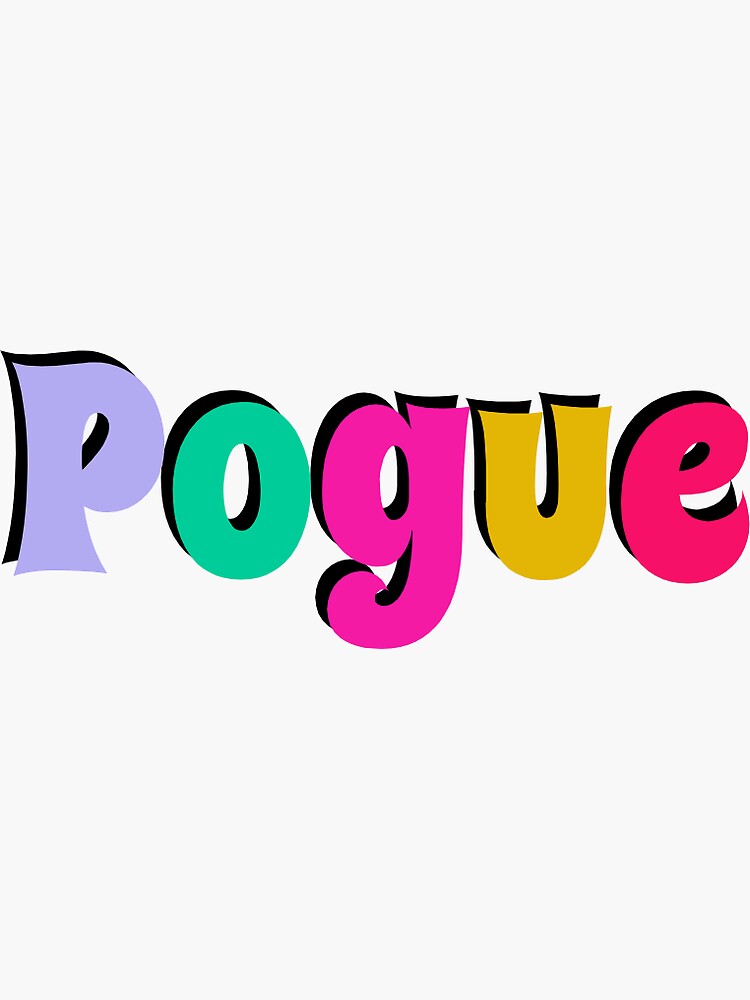 "Pogue " Sticker for Sale by Quinncarberry | Redbubble