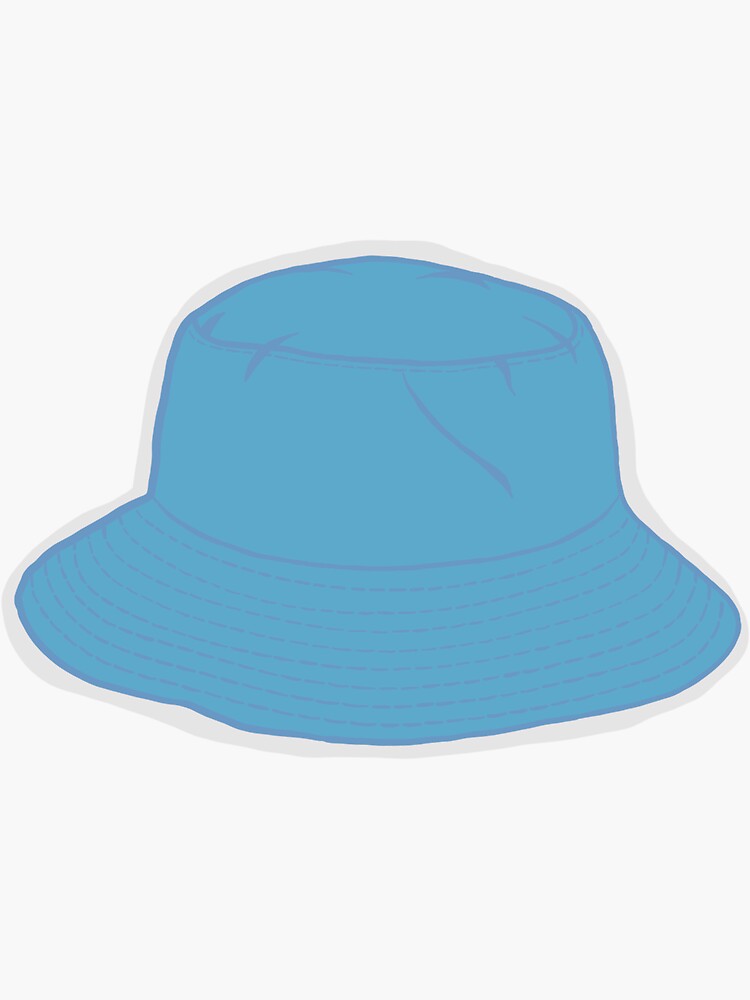 "Blue Bucket Hat Sticker " Sticker for Sale by sarachstickers | Redbubble