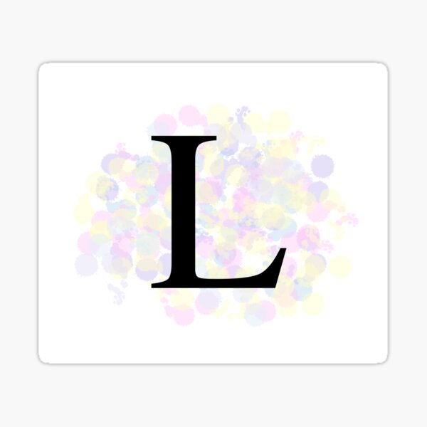 "Letter L Pastel Splatter Paint" Sticker for Sale by dahrami | Redbubble
