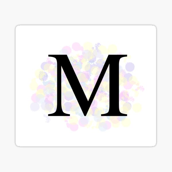 "Letter M Pastel Splatter Paint" Sticker for Sale by dahrami | Redbubble