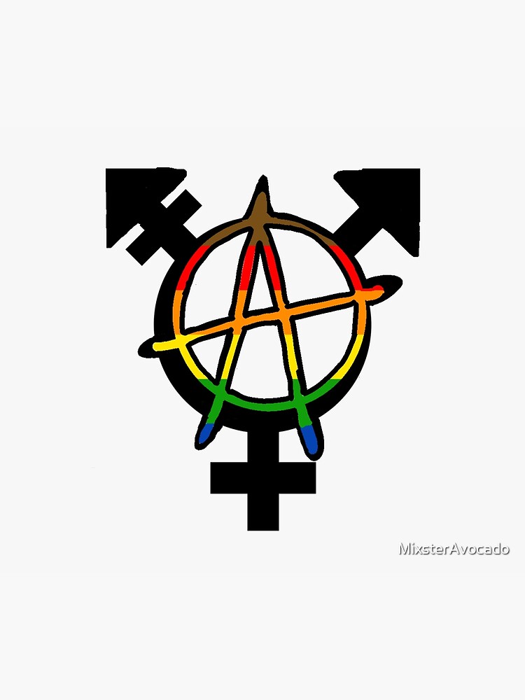 "Trans Gay Anarchy Symbol" Poster for Sale by MixsterAvocado | Redbubble