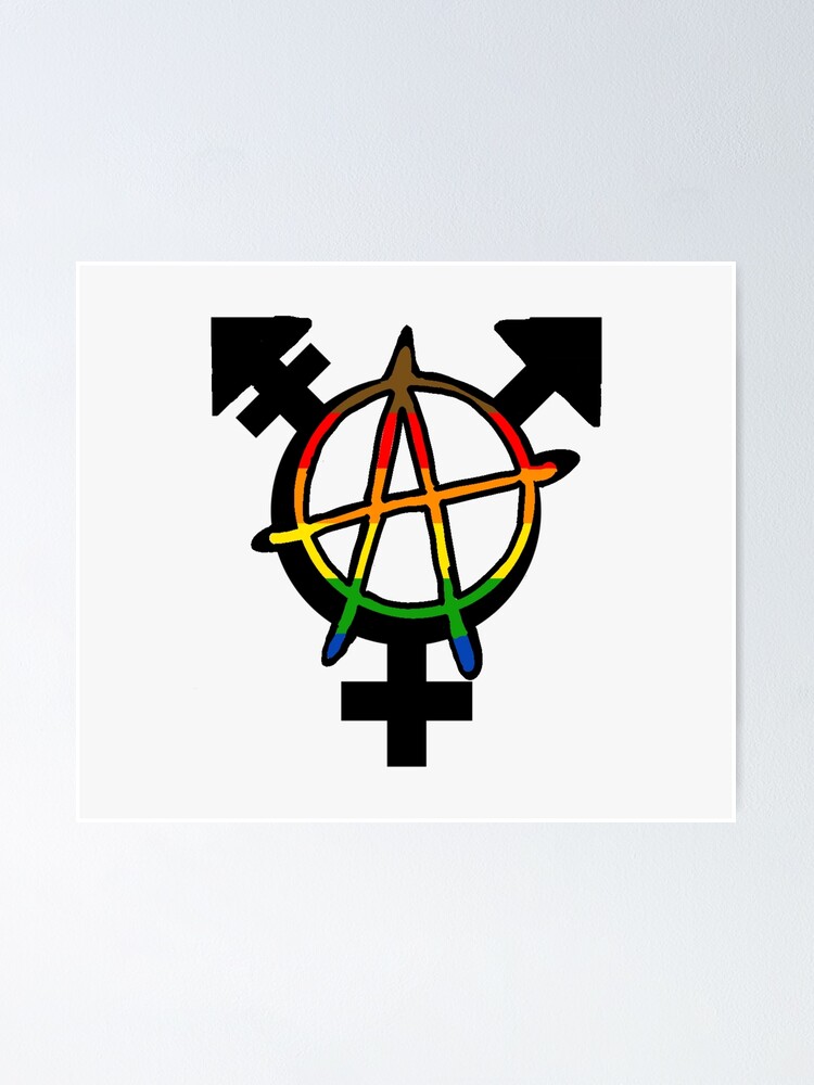 "Trans Gay Anarchy Symbol" Poster for Sale by MixsterAvocado | Redbubble