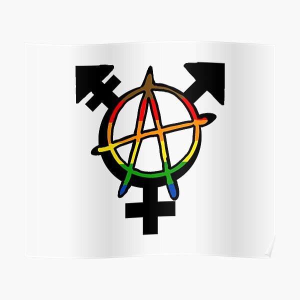 "Trans Gay Anarchy Symbol" Poster for Sale by MixsterAvocado | Redbubble