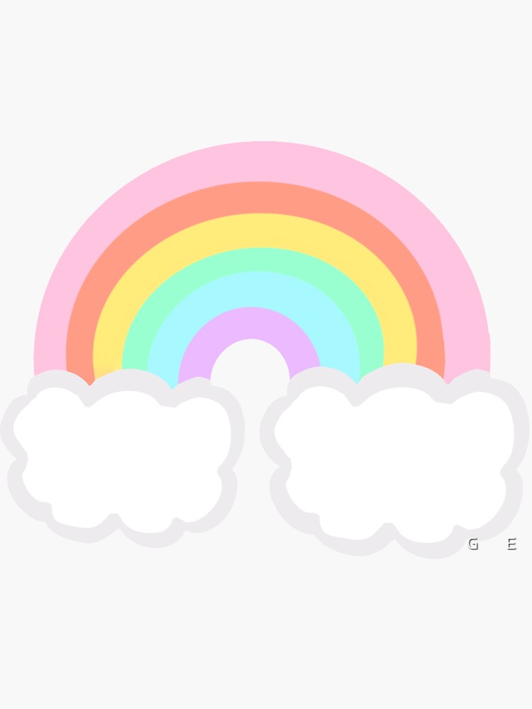 "Pastel Rainbow Sticker" Sticker by Hannahgib7 | Redbubble