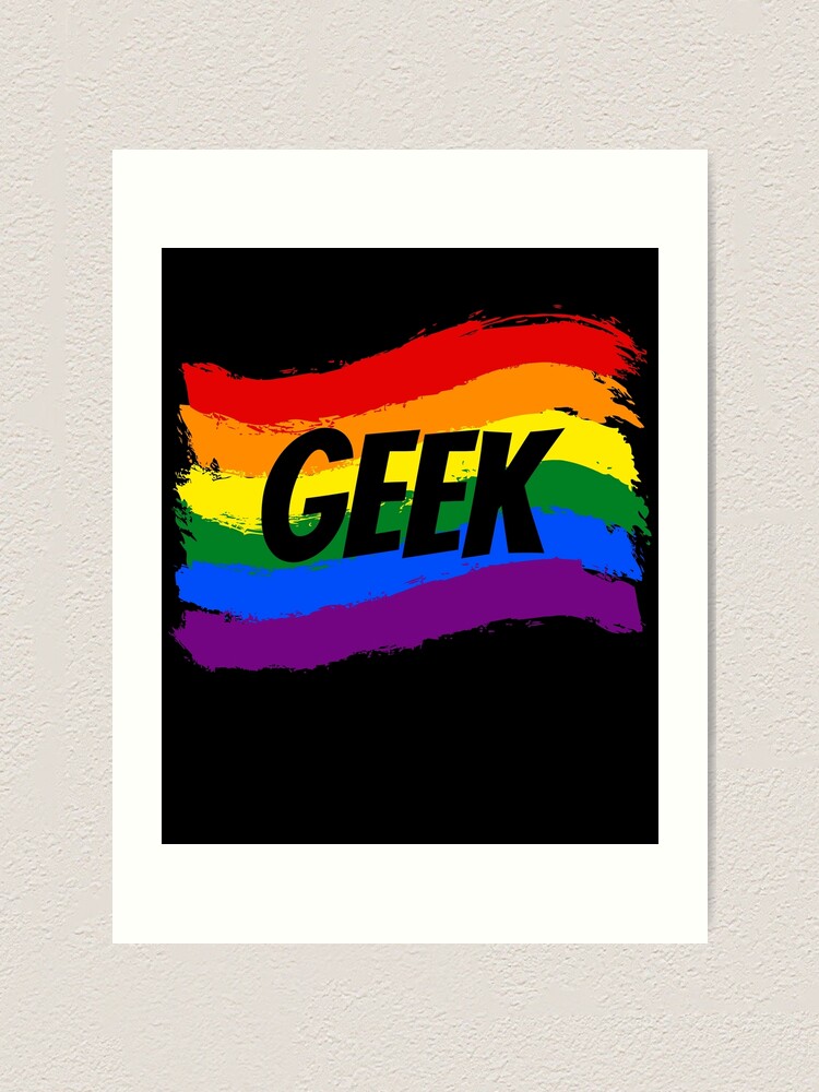 "Geek Rainbow Flag Gay Pride Nerd" Art Print for Sale by FandomHouse ...