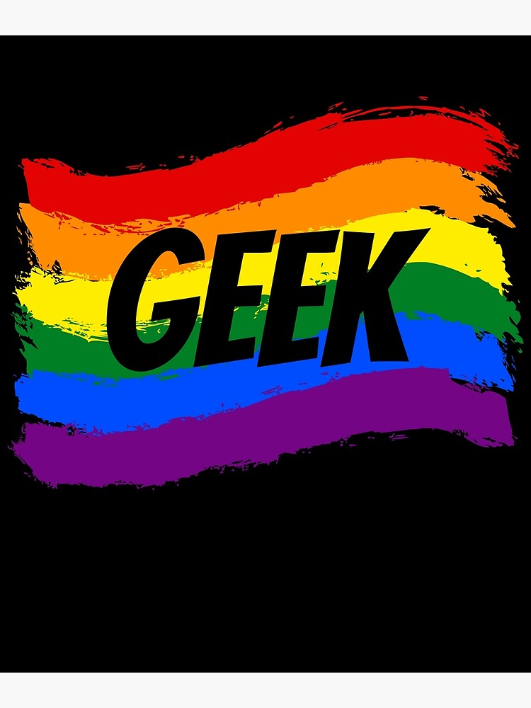 "Geek Rainbow Flag Gay Pride Nerd" Art Print for Sale by FandomHouse ...