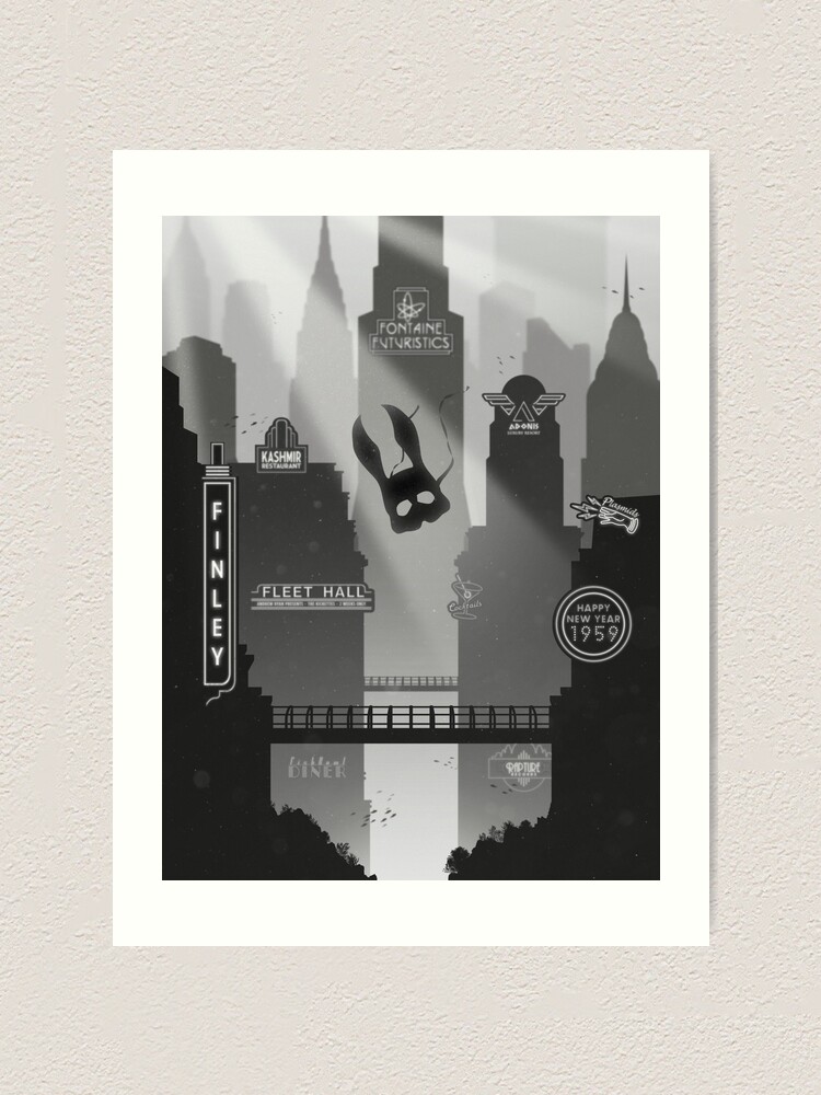 "Welcome to Rapture (B&W)" Art Print by AlexGiudici | Redbubble