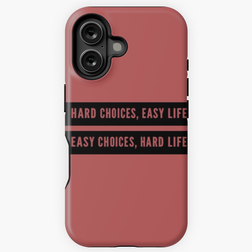 "Hard choices, Easy life. Easy choices, Hard life. Motivational ...
