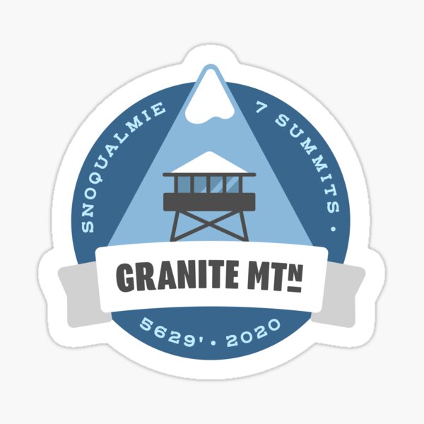 "Granite Mountain Snoqualmie Seven Summits" Sticker by Sno7Summits ...