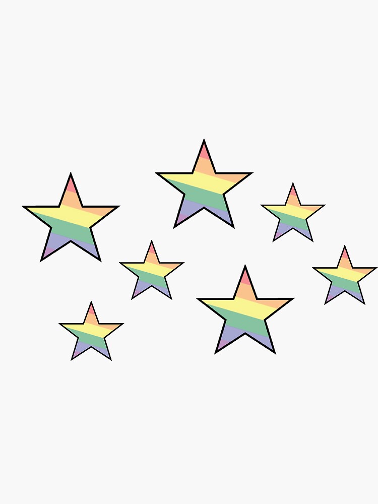 "Rainbow Pride Star Sticker Pack" Sticker for Sale by chiaa | Redbubble
