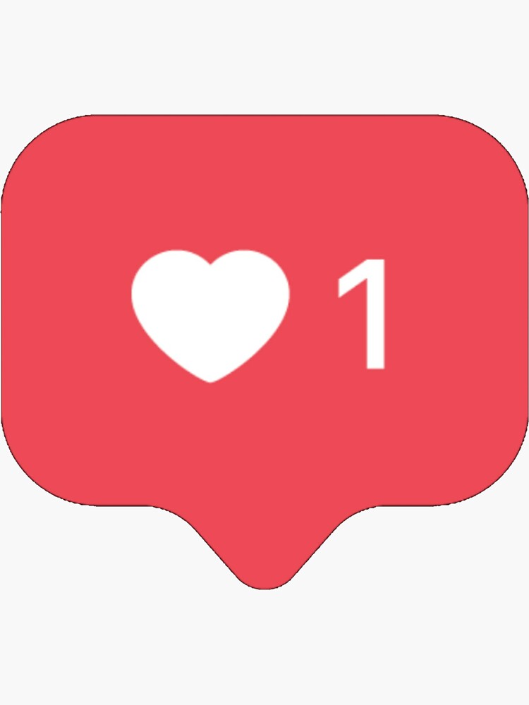 "Instagram Heart Clipart Icon" Sticker for Sale by Abrigo | Redbubble