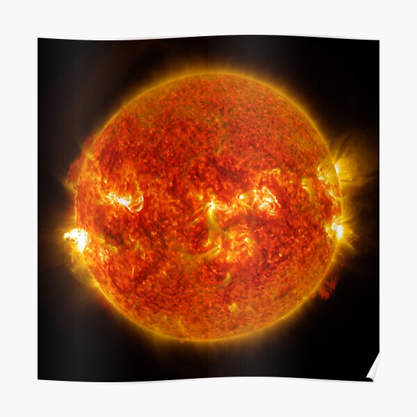 "Sun emitting a mid-level solar flare." Poster by 4empowear | Redbubble