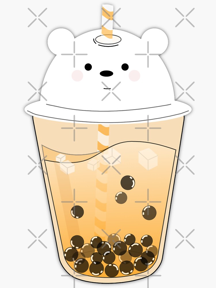 "Ice Bear Bubble Tea" Sticker for Sale by Asraeyla | Redbubble