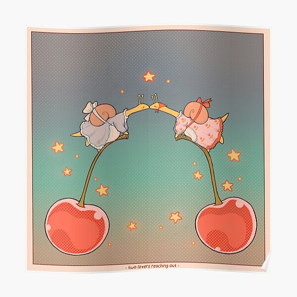 "Two Lovers Reaching Out" Poster by passionpeachy | Redbubble