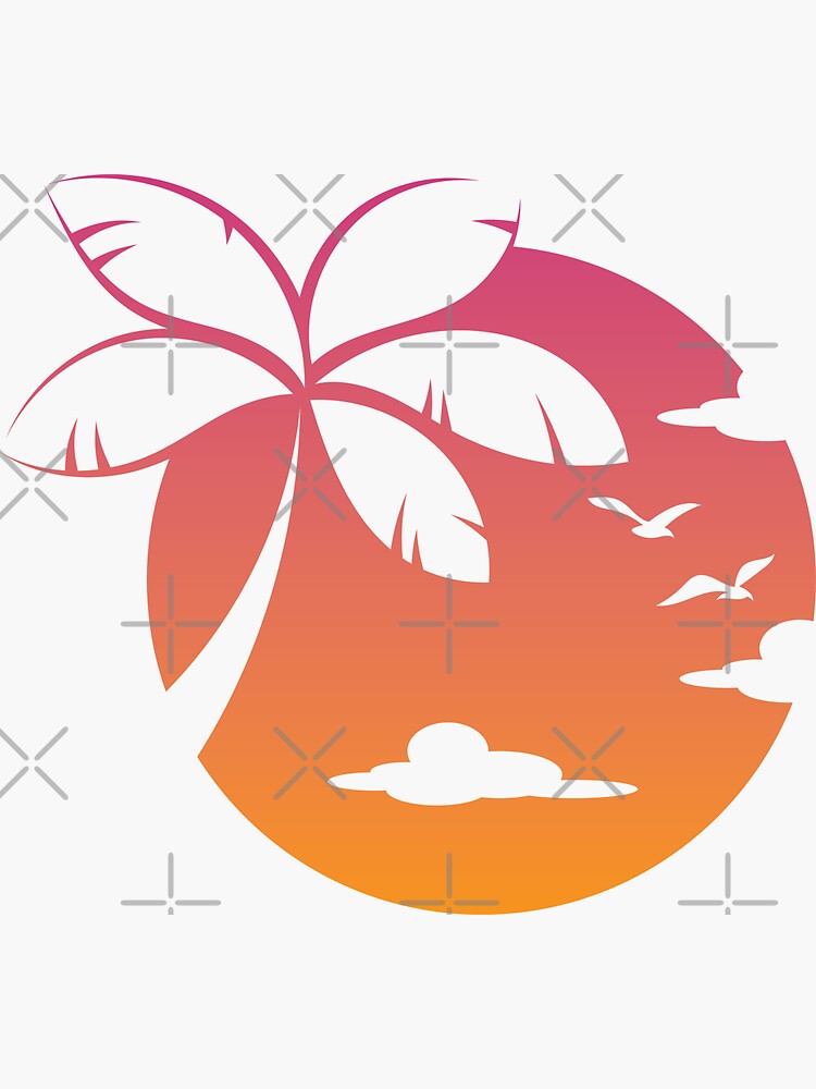 "Sunny Summer" Sticker for Sale by MimimaStore | Redbubble