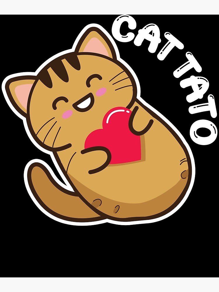 "Cat Potato Cattato Hilarious Neuheit Design Grafik" Fotodruck von ...