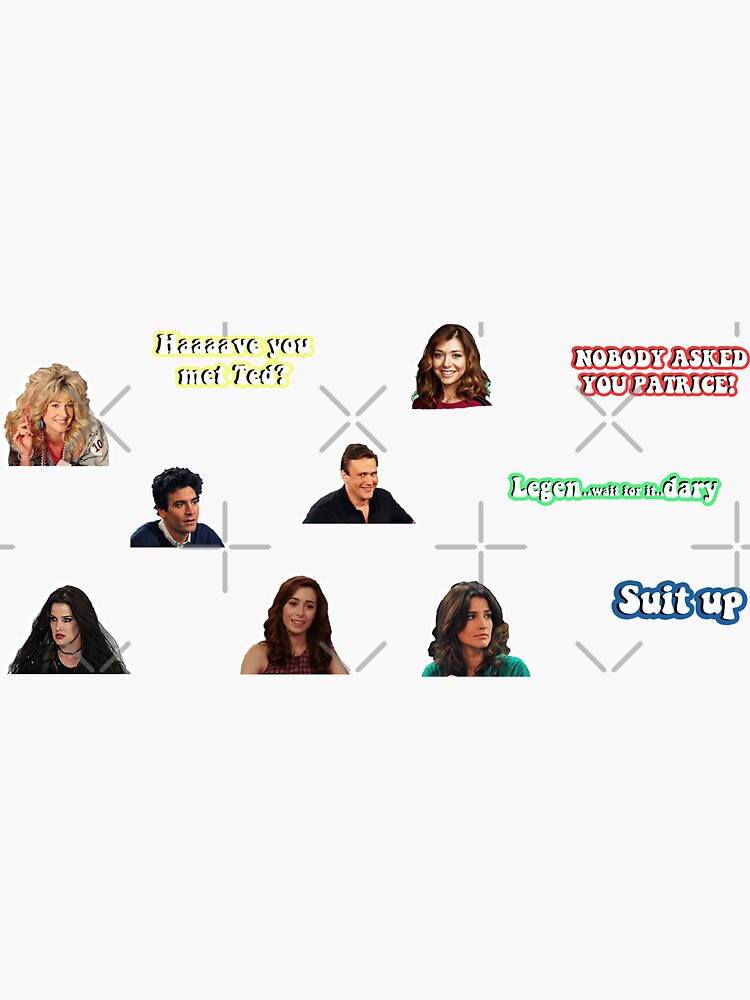 "Himym sticker pack" Sticker for Sale by dovetastic123 | Redbubble