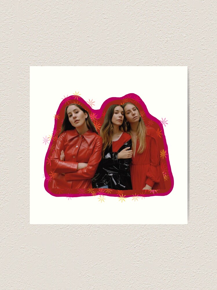 "Haim The Band Red Pink Cute Flowers Sisters" Art Print for Sale by ...