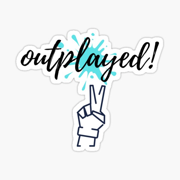"Outplayed! Black Background Gaming T-shirts | Gift for Gamers" Sticker ...