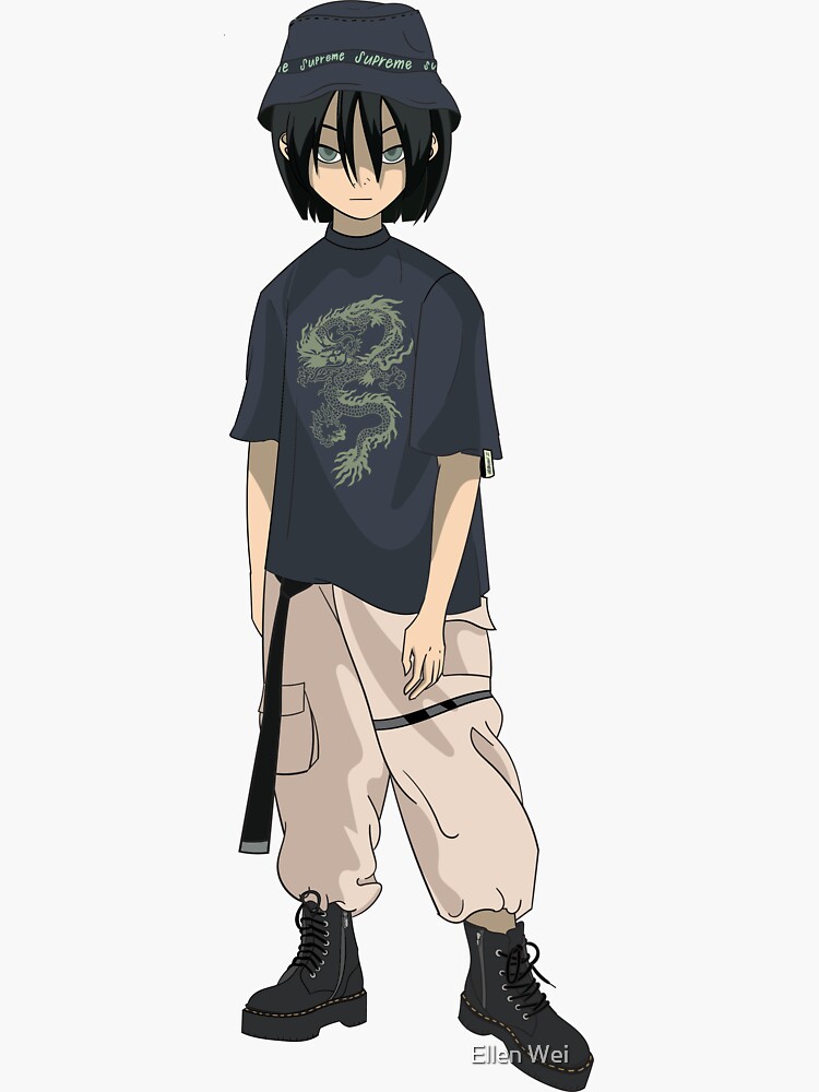 "Toph in Modern Clothing" Sticker by ellenwei | Redbubble