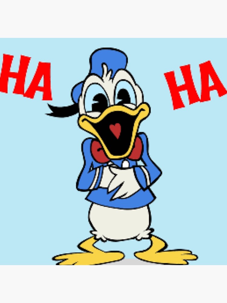 "Donald duck laughing" Sticker for Sale by Siya85 | Redbubble