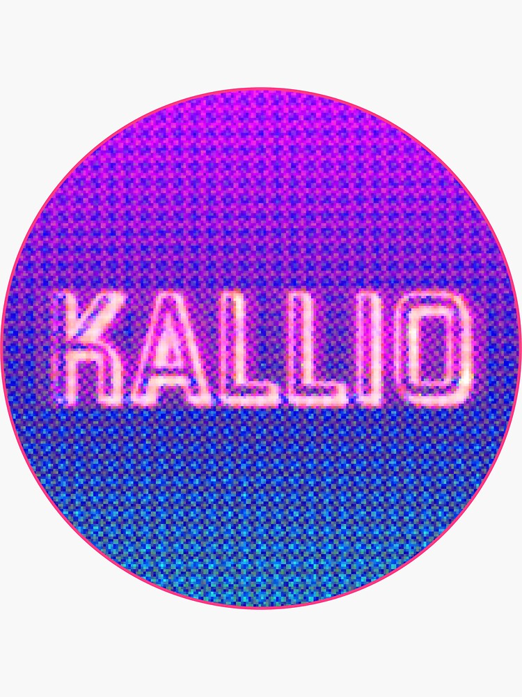 "Kallio, Helsinki - Neon Blue & Purple" Sticker by PaitaPaavo | Redbubble
