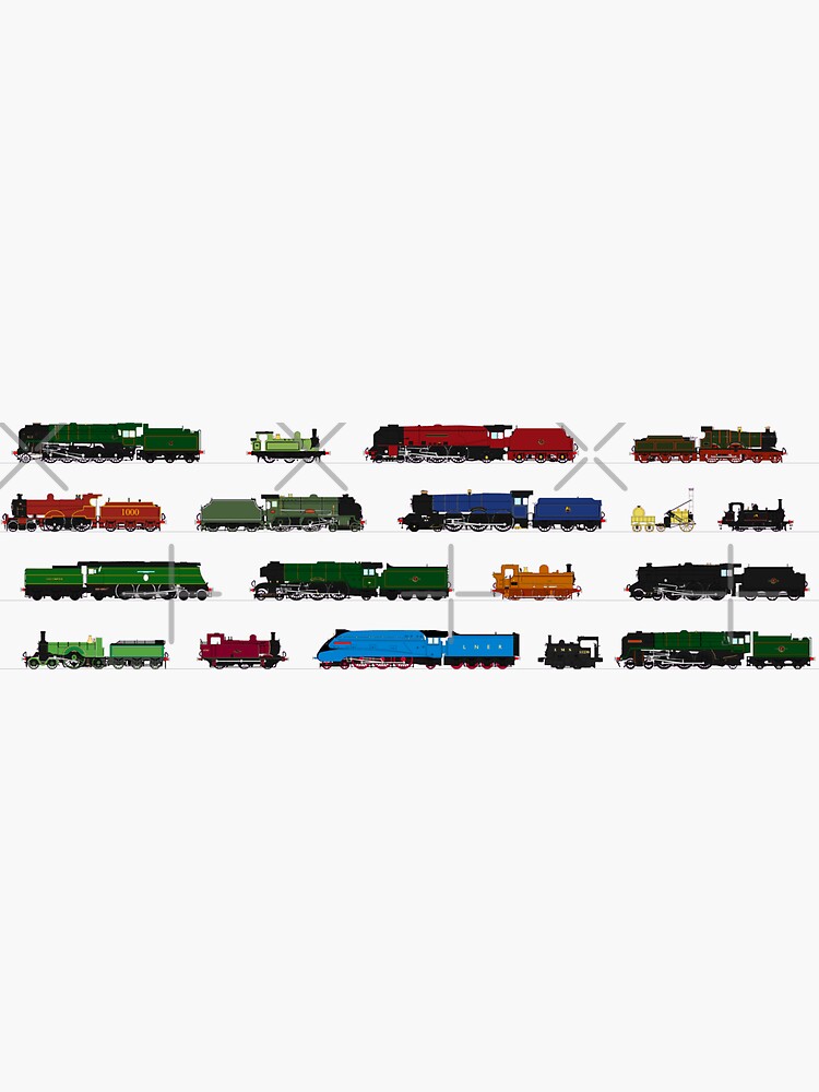 "Iconic British Steam Trains" Sticker for Sale by ontherails | Redbubble