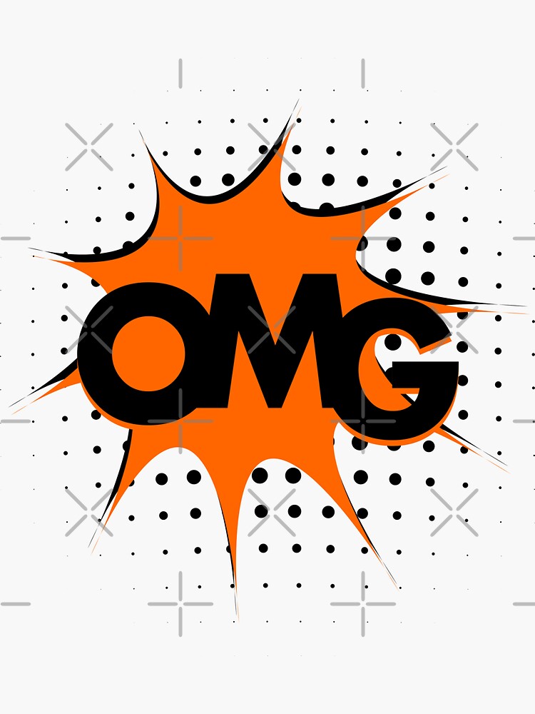 "OMG Comic Logo" Sticker for Sale by expressmyself | Redbubble