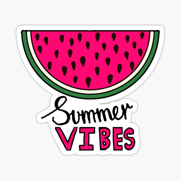 "Watermelon Summer Vibes" Sticker by gabbizelena | Redbubble