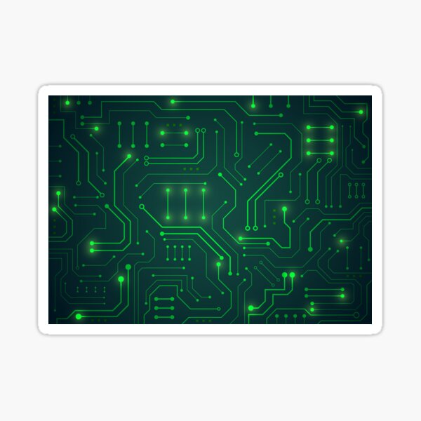 "Amazing Neon Circuit Board" Sticker for Sale by renju1902 | Redbubble