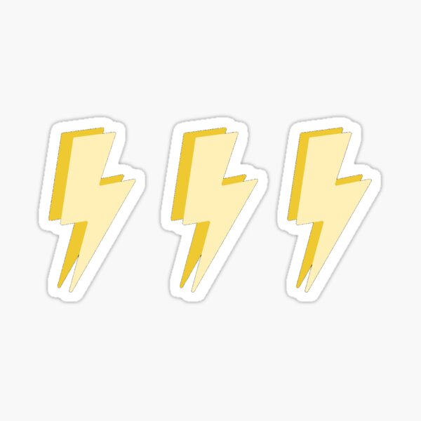 "Yellow Lightning" Sticker for Sale by sjstickerss | Redbubble