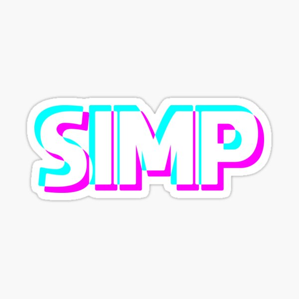 "SIMP" Sticker by poopfactory | Redbubble