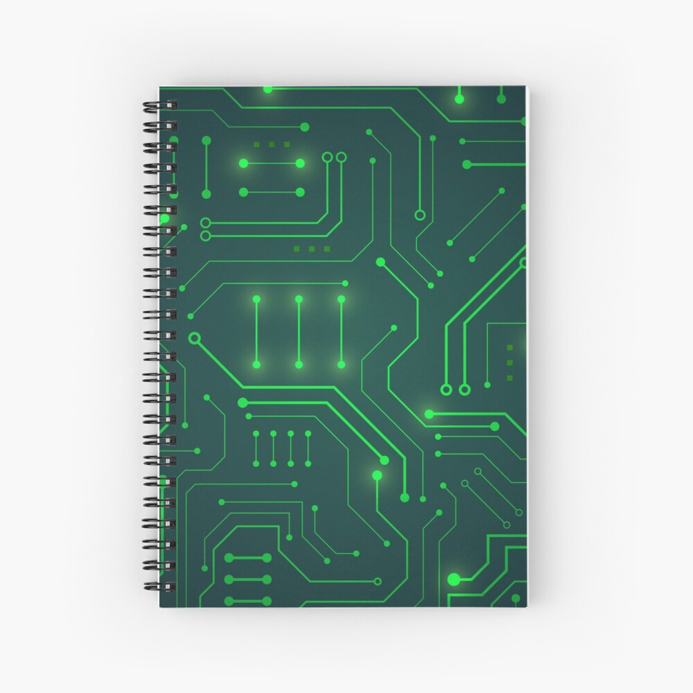 "Amazing Neon Circuit Board" Spiral Notebook by renju1902 | Redbubble